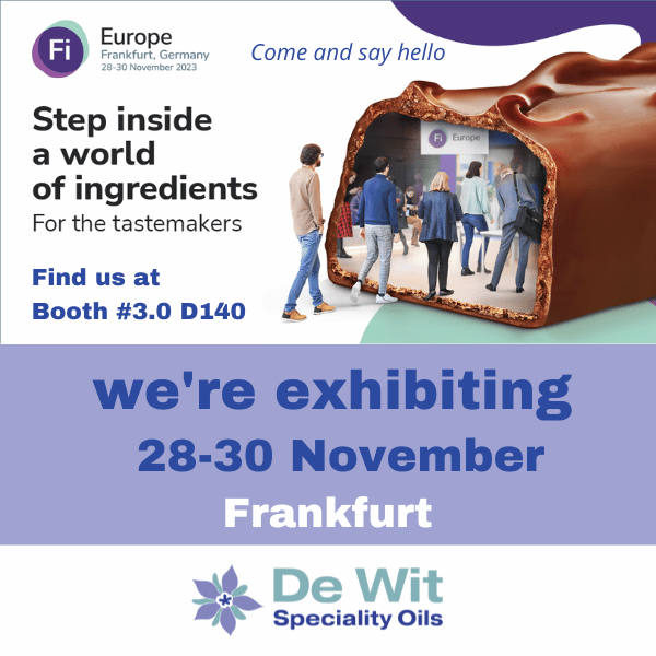 Food Ingredients Europe 2023 - dewitoils
